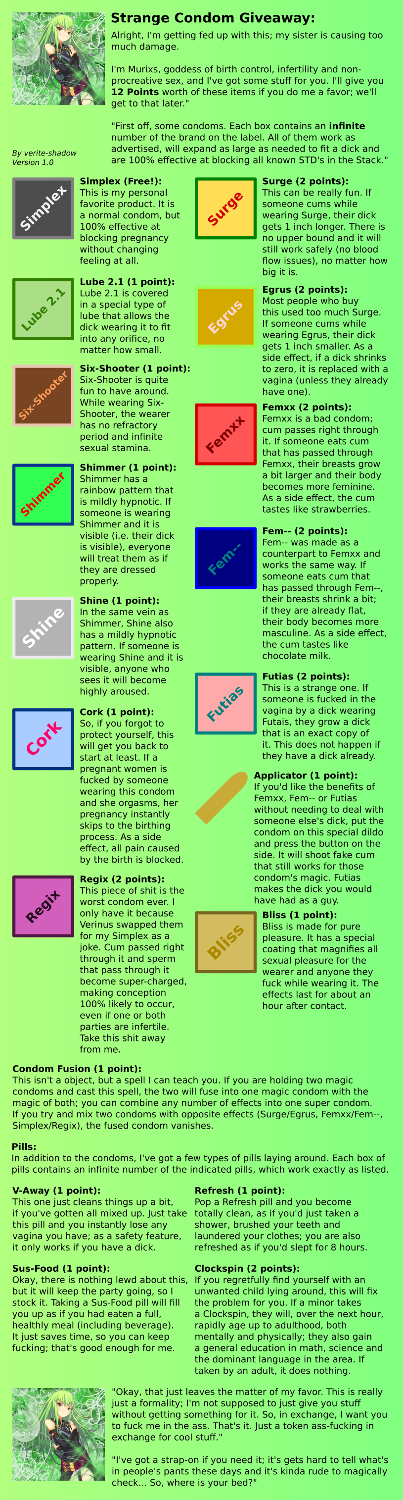 Strange Condom Giveaway [CYOA] | Scrolller