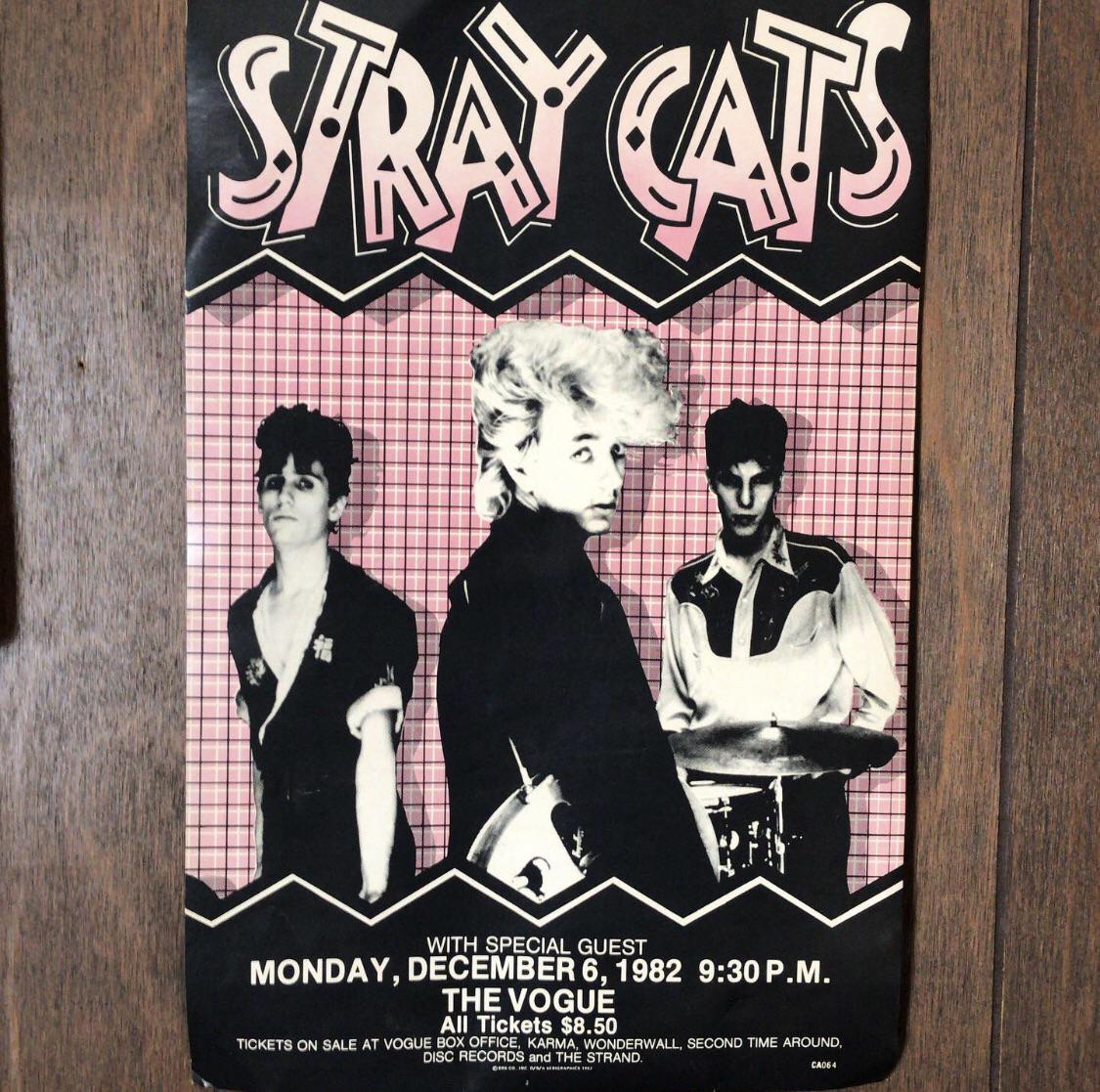 Stray Cats poster 1982. Indianapolis. The Vogue | Scrolller