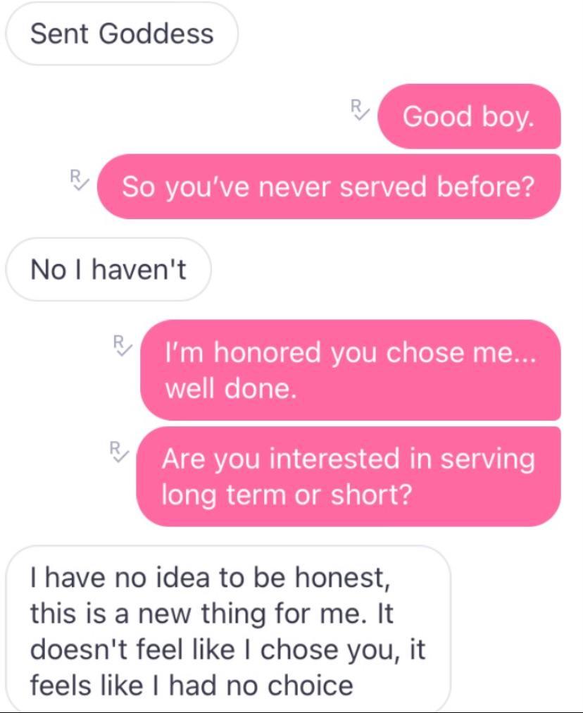 Submission sometimes doesn’t feel like a choice, especially with the right Superior above you. I ...