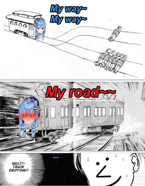 Suisei's take on the trolley problem | Scrolller