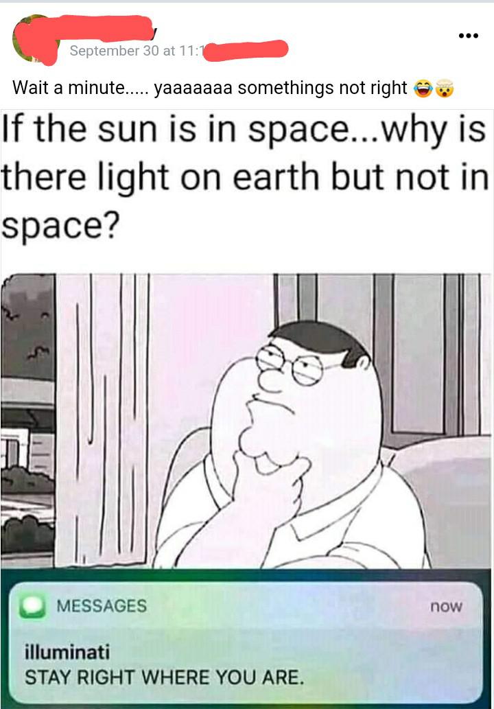 Sun conspiracy uncovered by Facebook meme | Scrolller