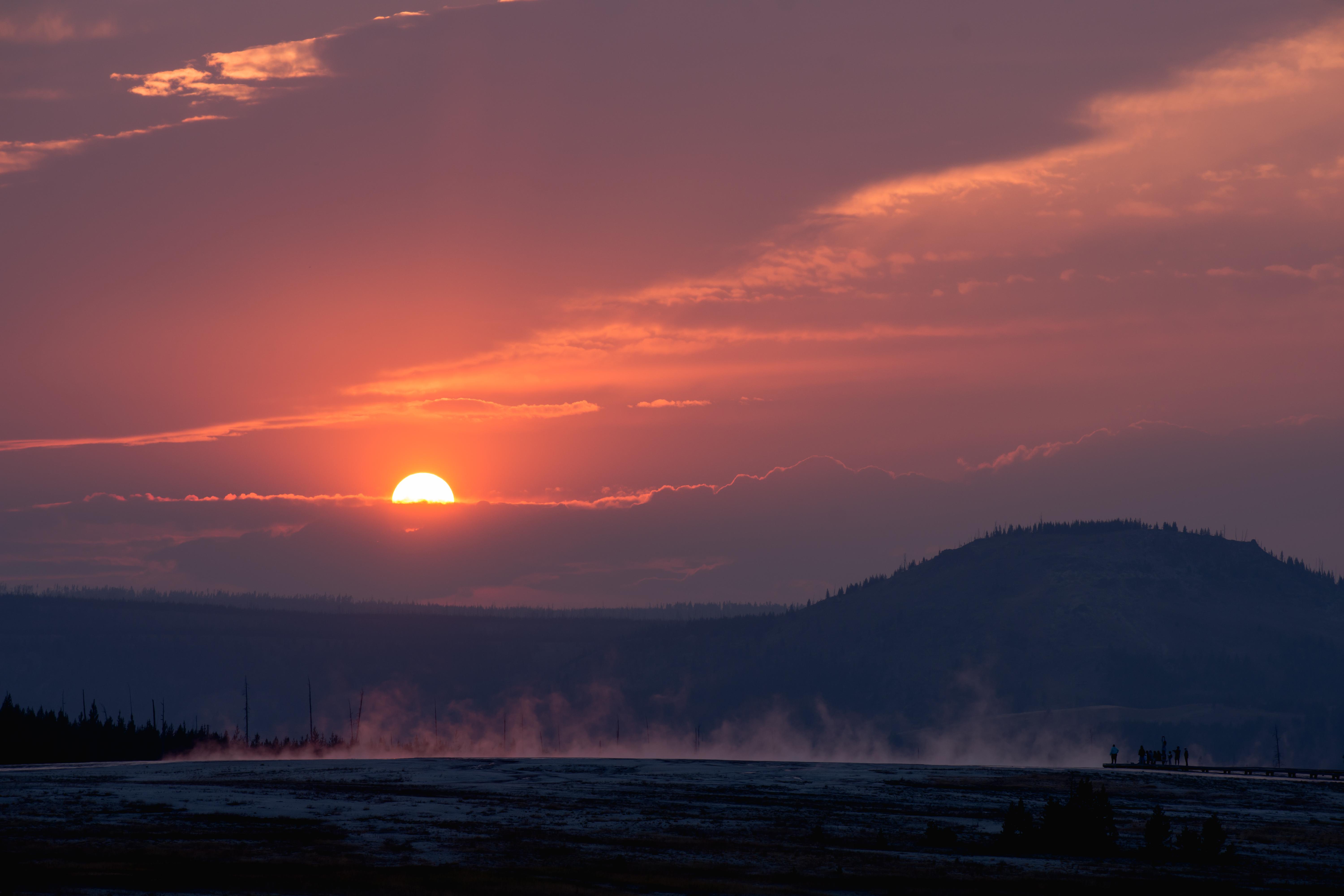Sunset like no other. Grand prismatic on the bottom. | Scrolller