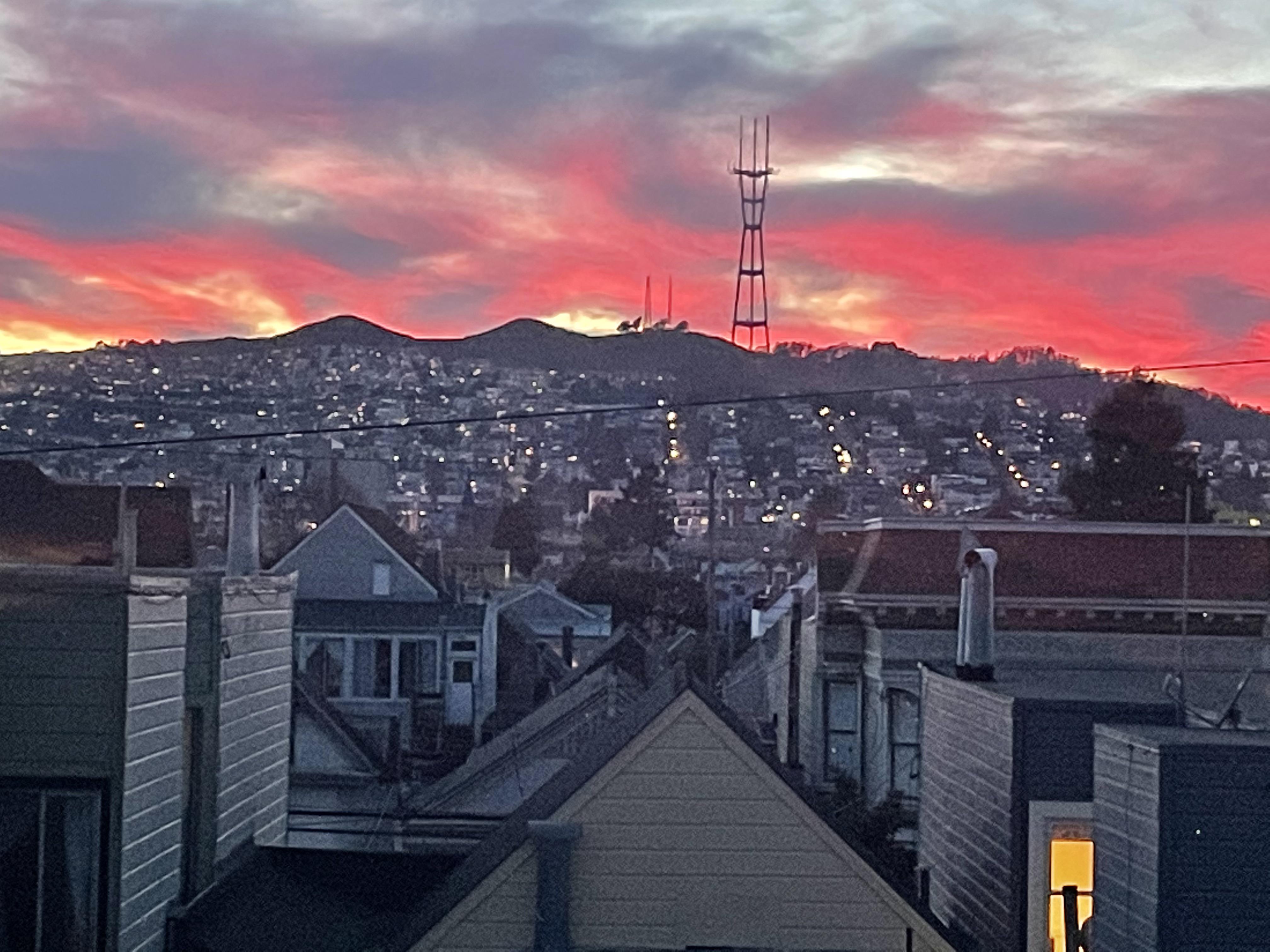 Sunset Sutro Tower Shot On 12 Mini Scrolller