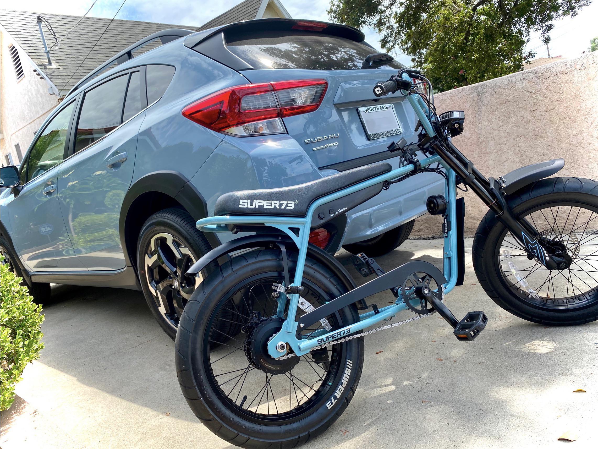 SUPER73 Z1 Meets 2021 Limited Crosstrek | Scrolller