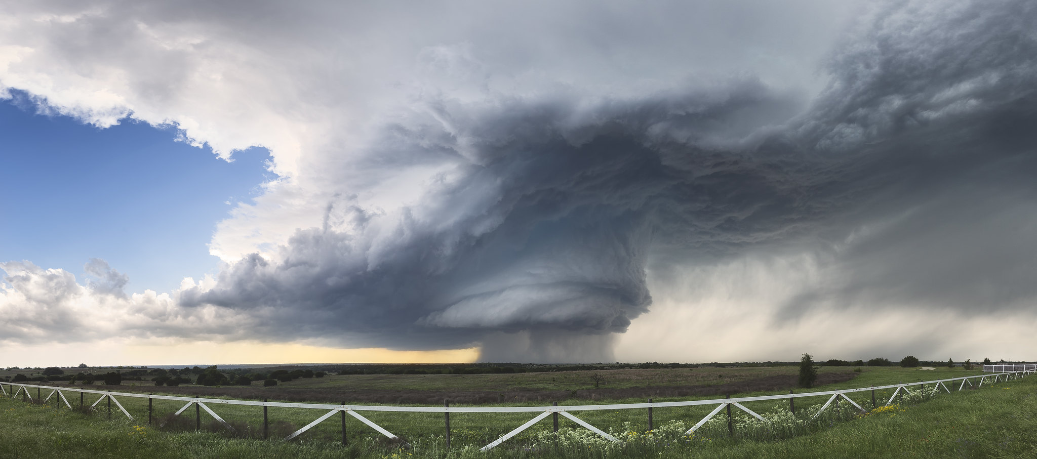 Supercell cloud near Hico, TX [2048x907] | Scrolller