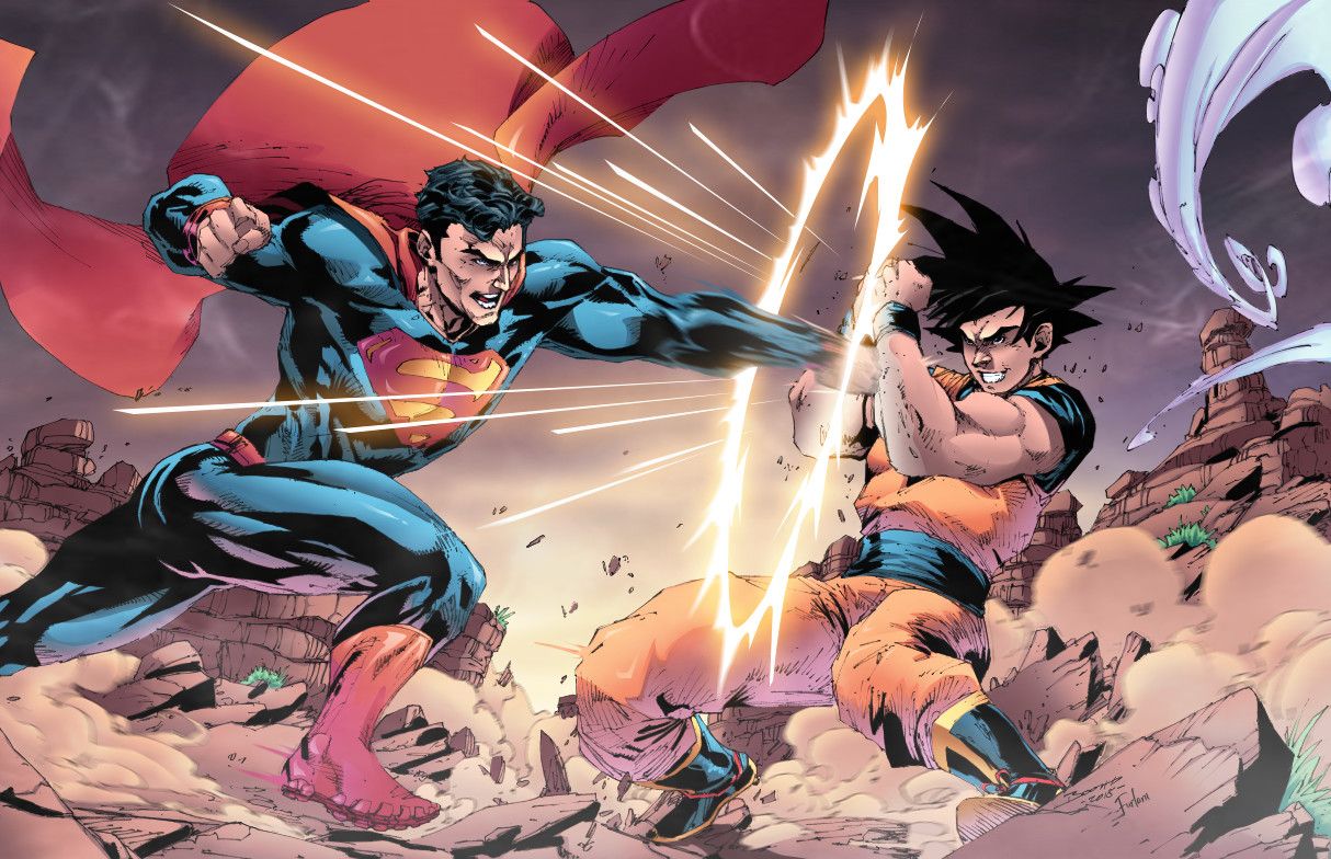 Superman vs Goku by Brett Booth and Bruno Furlani | Scrolller