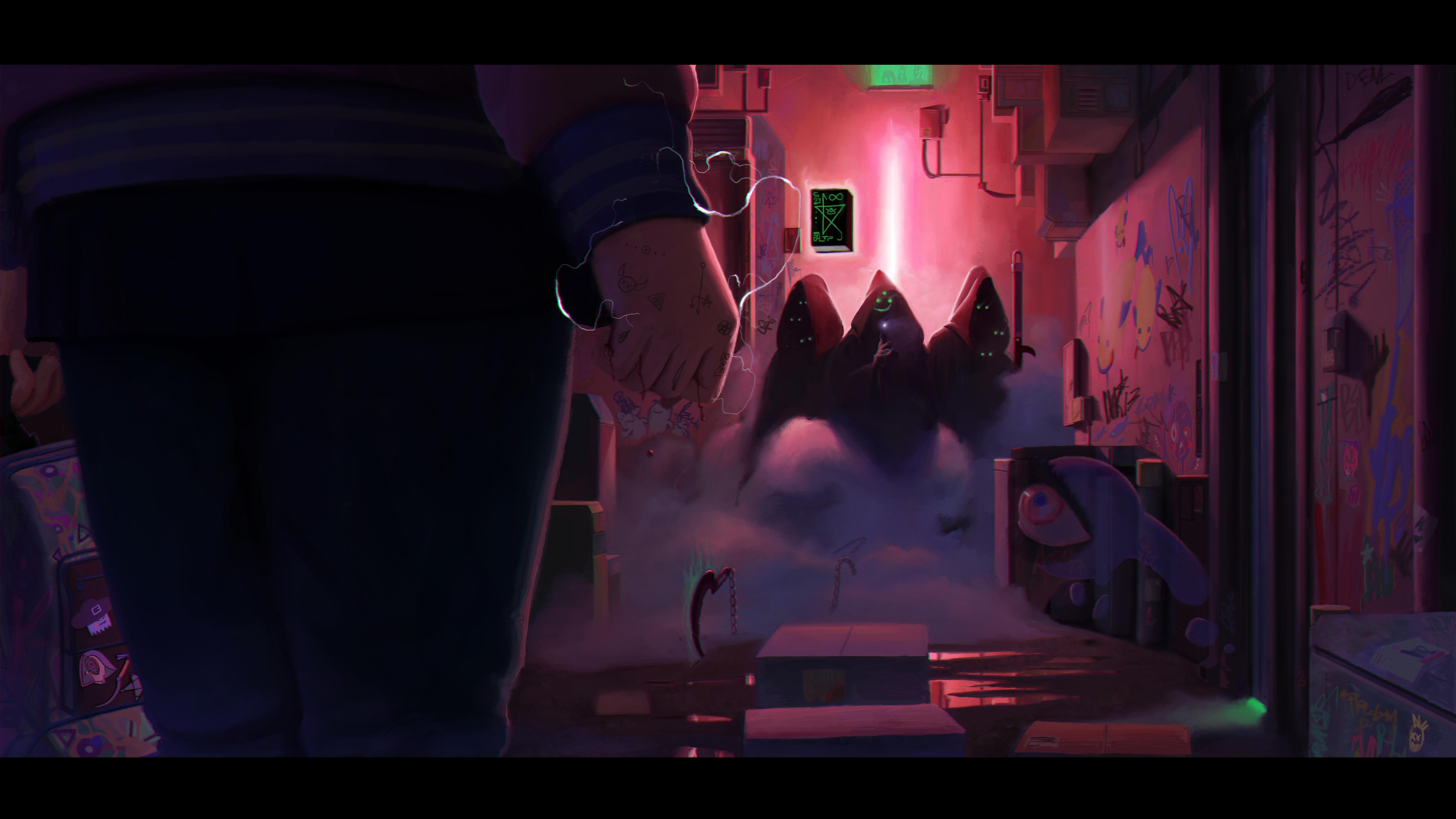 supernatural alley fight, me, digital,2021 | Scrolller