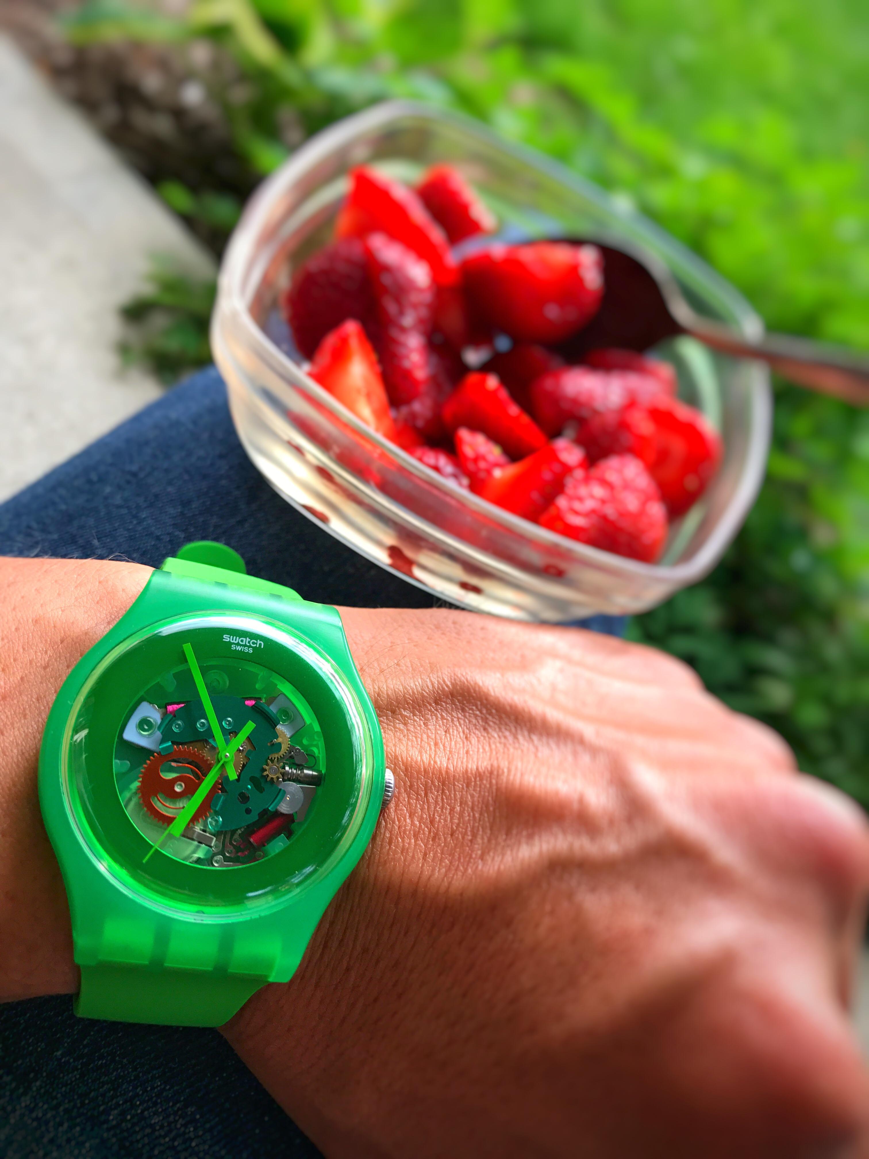 Swatch and summer strawberries. | Scrolller