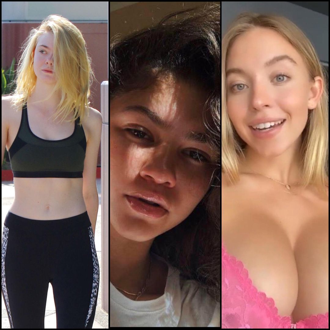 Sydney Sweeney, Zendaya, Elle Fanning. One for rough doggy anal, slow blowjob, and passionate ...