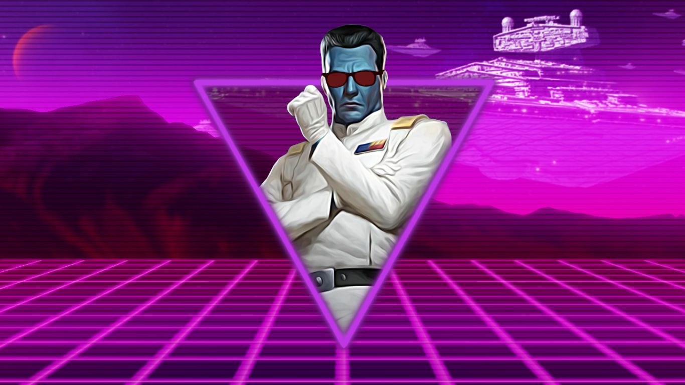 Synthwave Thrawn - Photoshop Project by Me | Scrolller