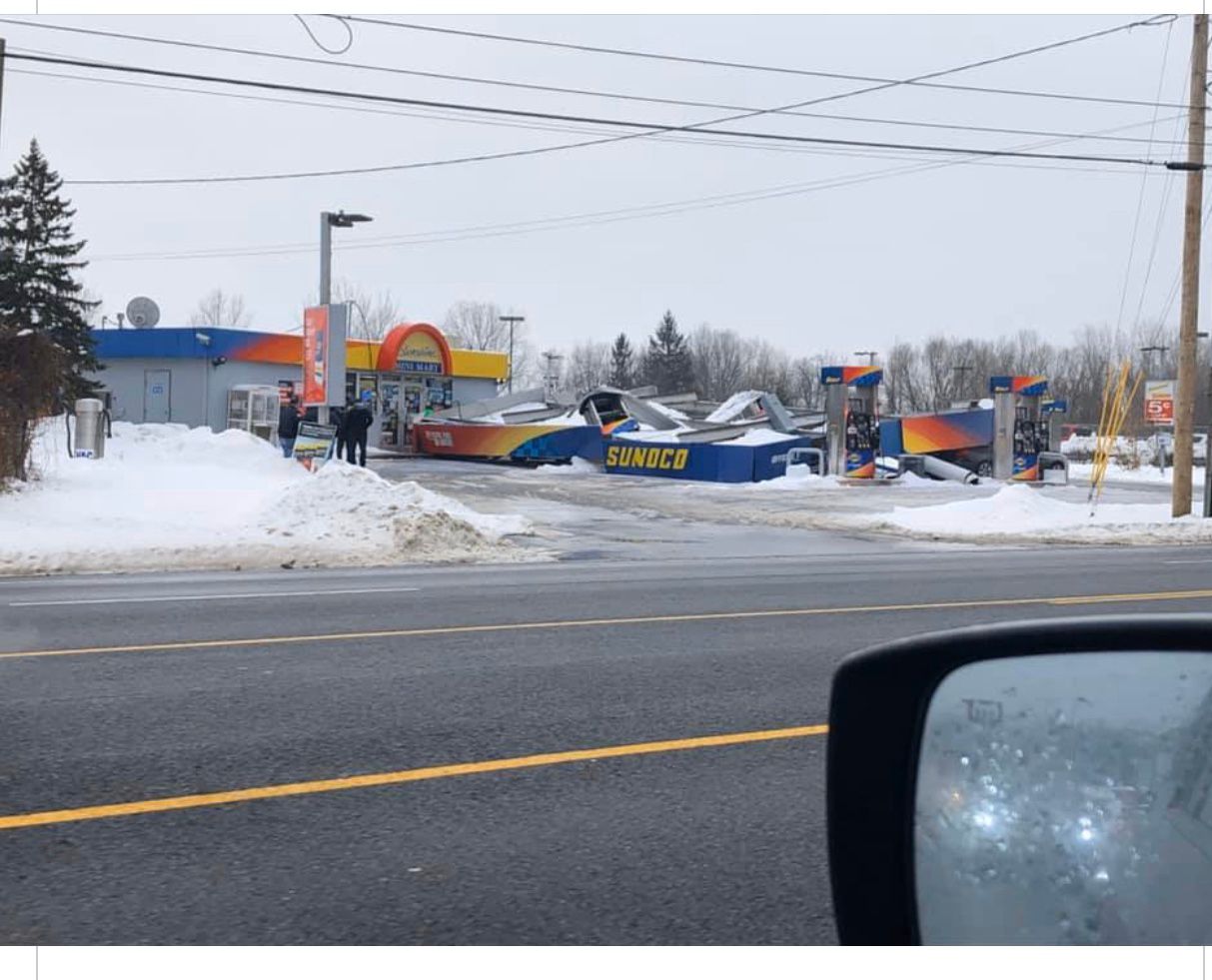 Taft Rd Sunoco canopy collapsed. | Scrolller