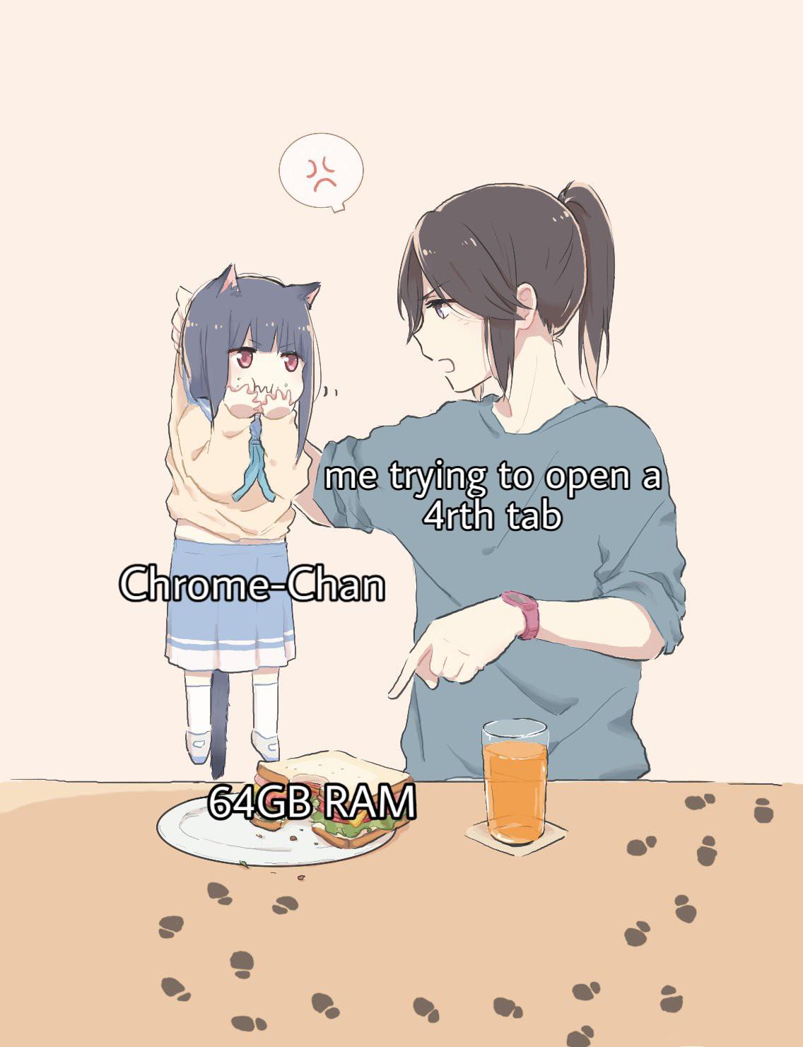 Tales of a hungry Chrome-Chan. | Scrolller