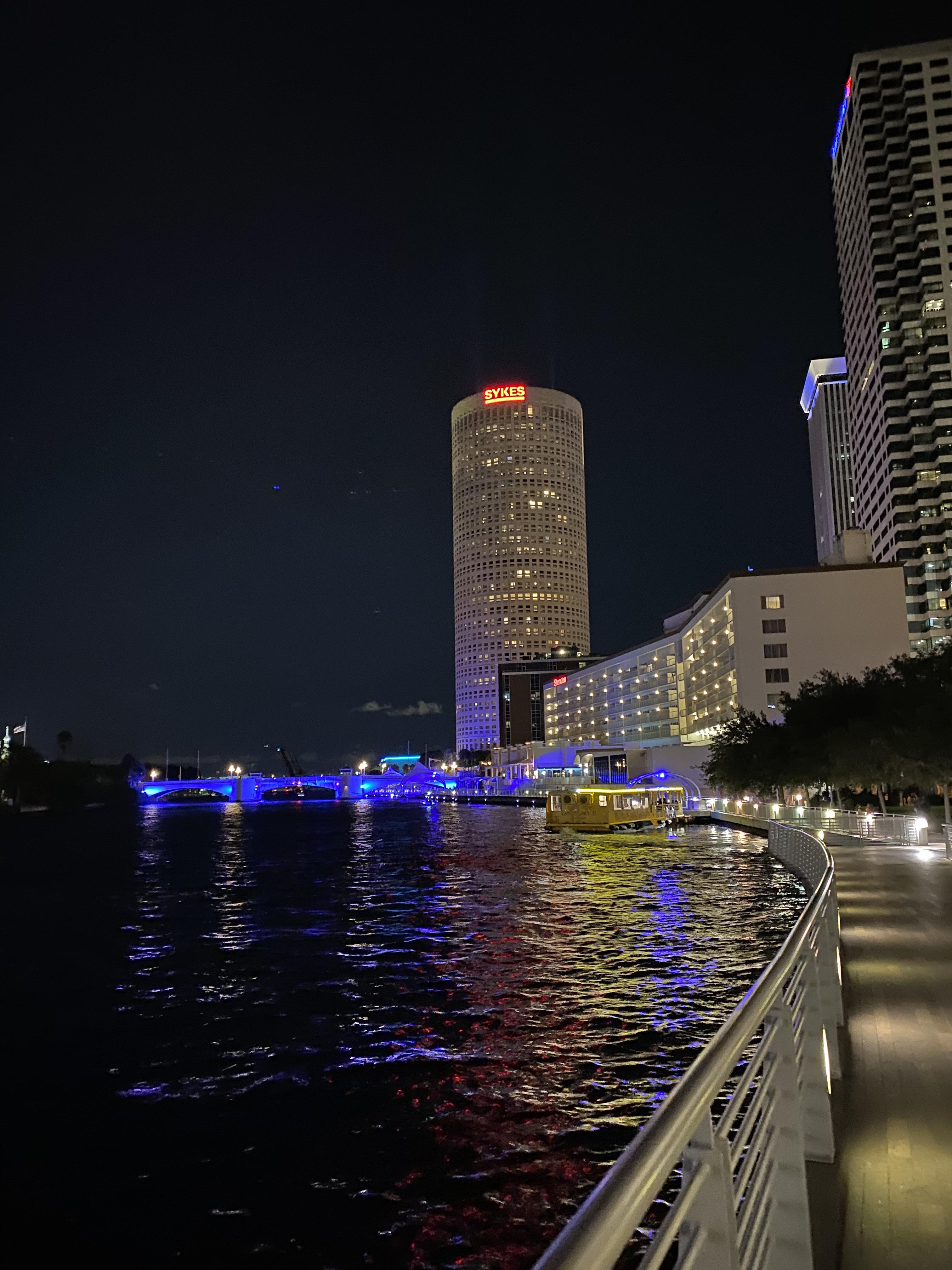 Tampa Riverwalk at night | Scrolller
