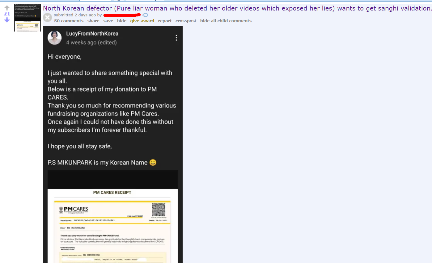Tankie trash (and an unironic DPRK supporter) thinks donating to the Covid relief fund is ...