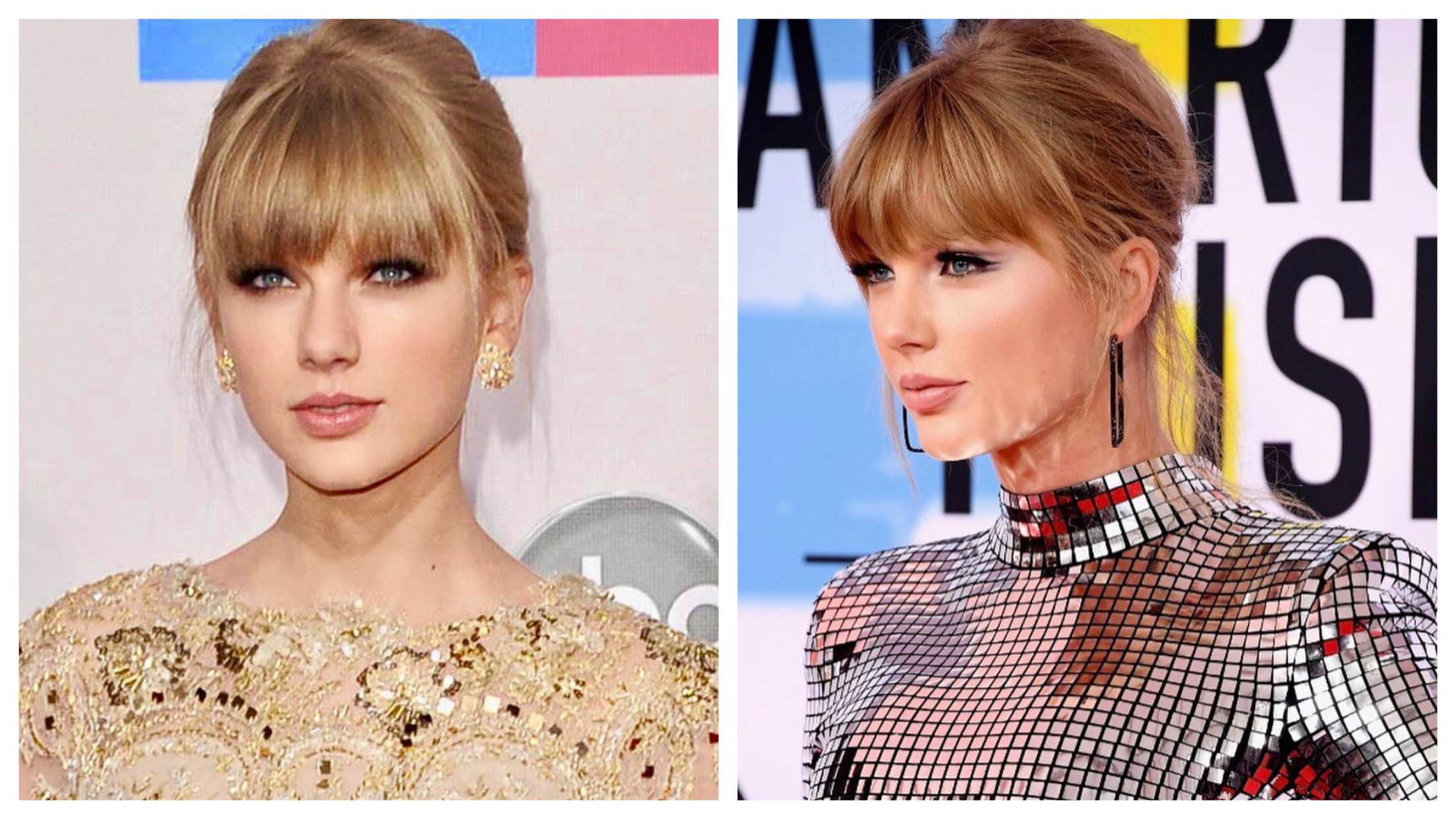 Taylor Swift in 2012 and in 2018 | Scrolller