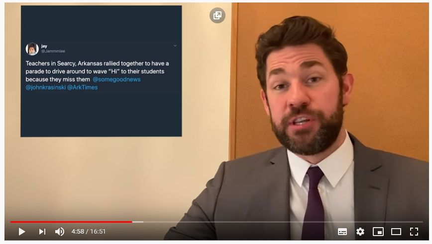 Teachers of Searcy get a shout-out on John Krasinski's "Some Good News" YouTube show | Scrolller