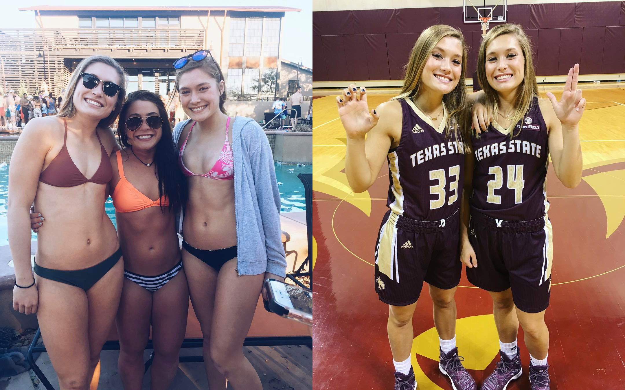 Texas State Womens Basketball Twins Scrolller