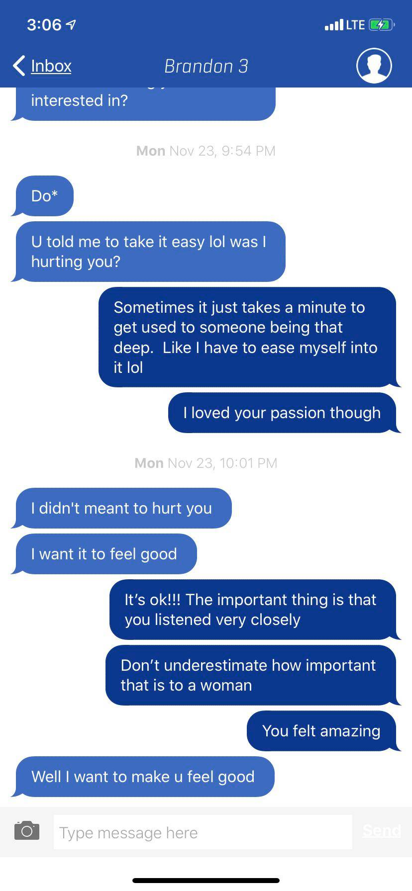 Texting my bull last night. Unfortunately Subby and him both are out of ...