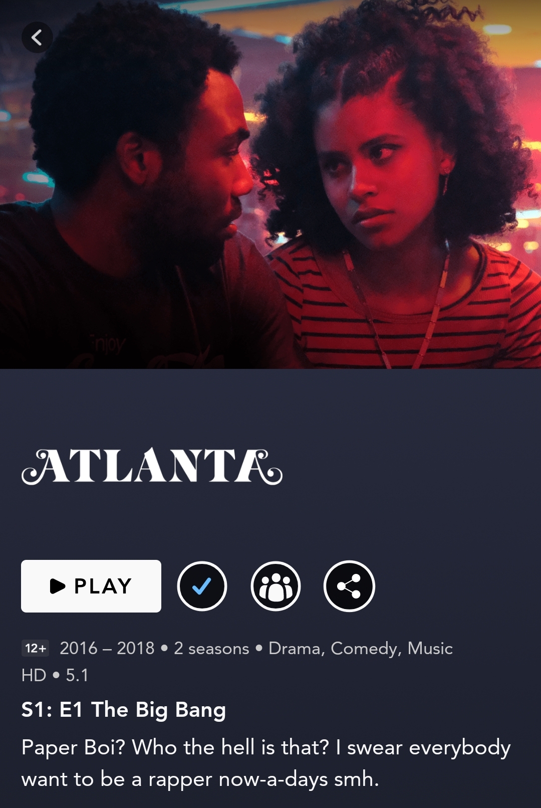 Thanks to Disney+, I finally get to watch this show! I am a huge Donald Glover fan! | Scrolller