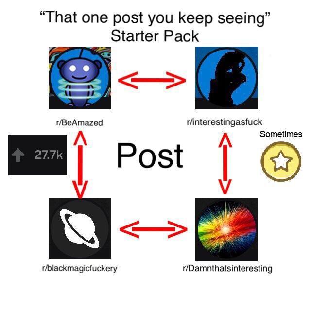 That one post you keep seeing Starter Pack | Scrolller