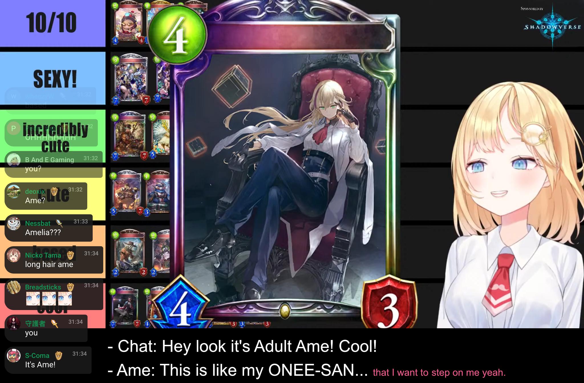 That time Ame out-lewded chat | Scrolller