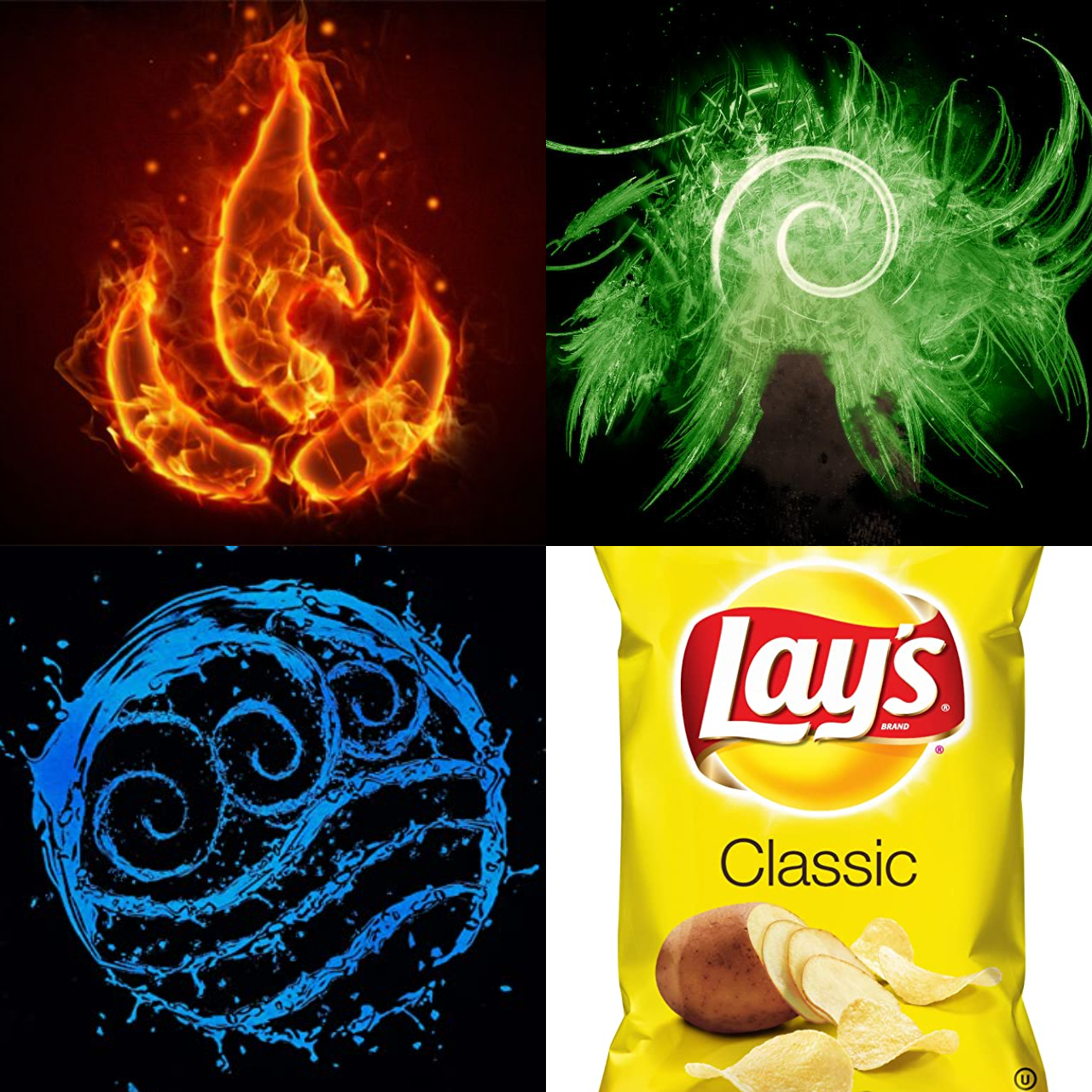 The 4 elements | Scrolller