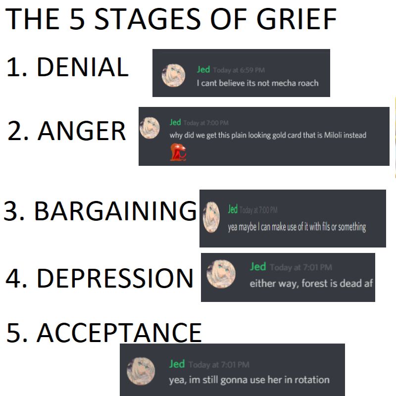 The 5 stages of grief (Forestcraft mini expac edition). | Scrolller