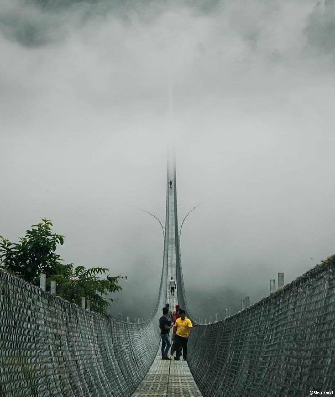 The 567 meters long single-span suspension bridge connects Kusma of Parbat with Baglung district ...