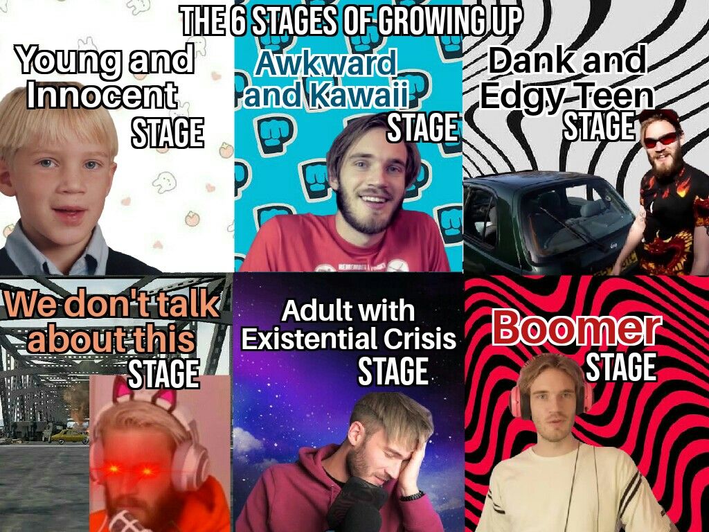 The 6 stages of growing up portrayed by Felix (sorry for bad editing) | Scrolller