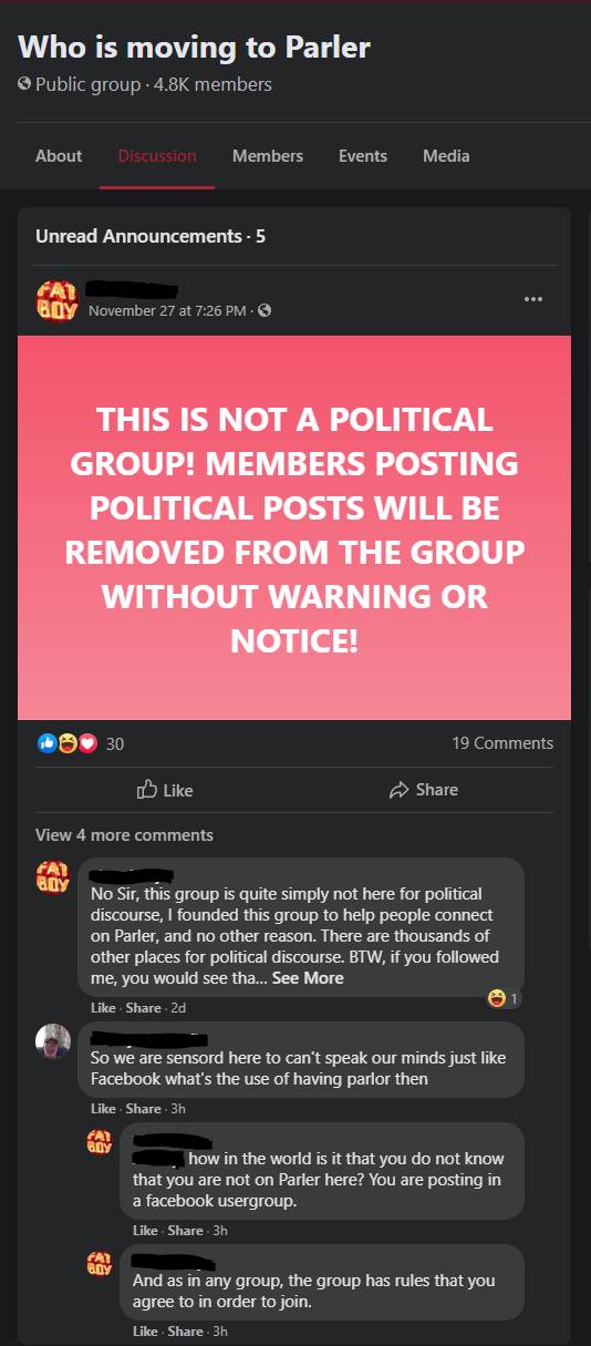 The Admin is getting fed up of Who Is Moving to Parler, lol. | Scrolller