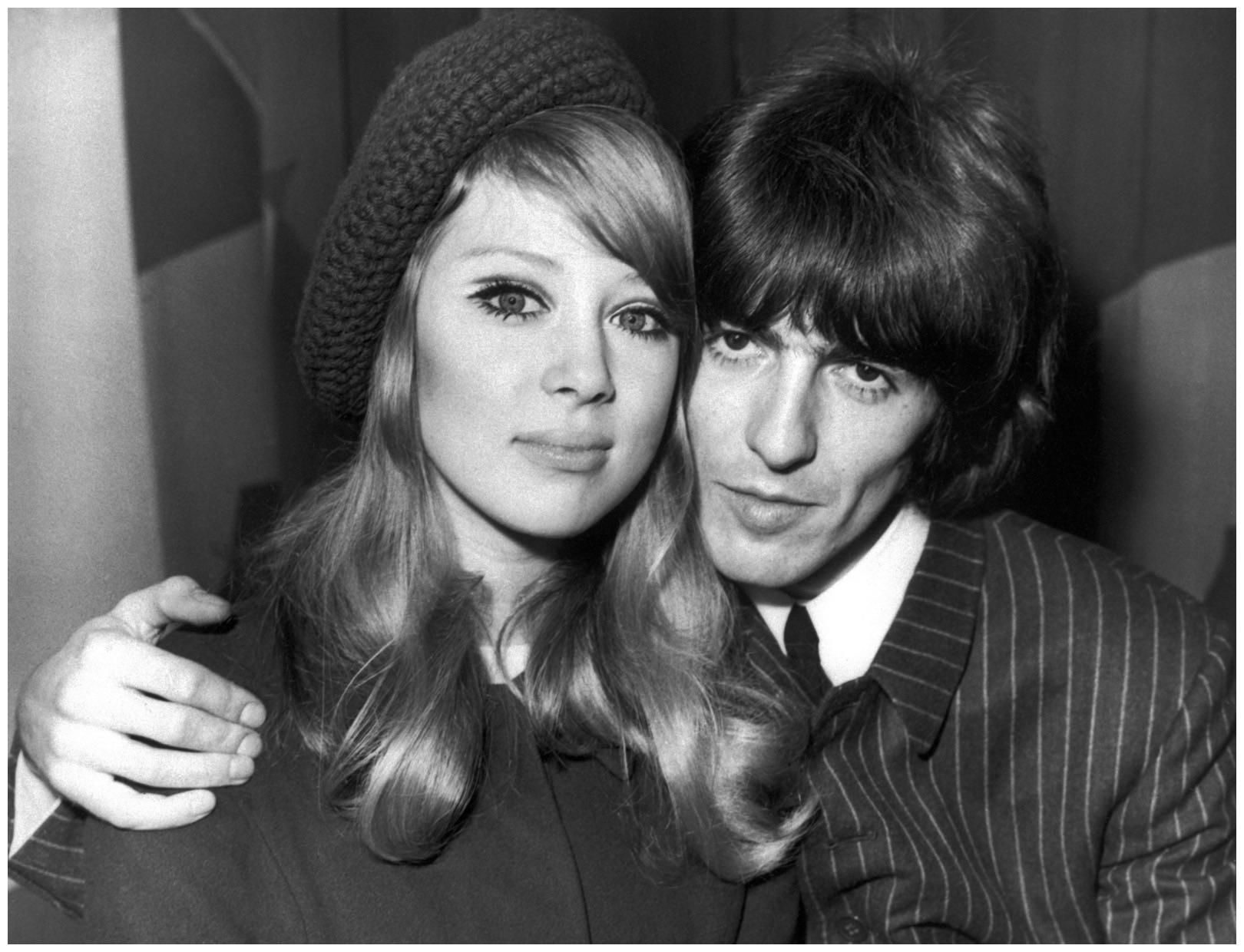 The “Beatle” George Harrison and his young wife, Patti Boyd pose 22 June 1966. | Scrolller