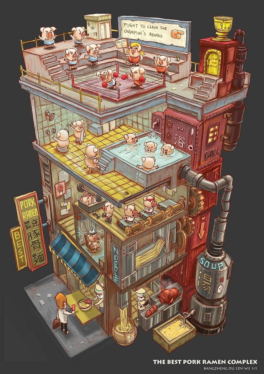 The Best Pork Ramen Complex by Bangzheng Du | Scrolller