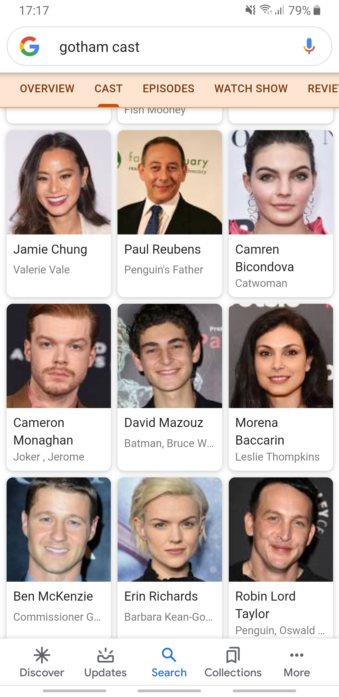 The cast of gotham in google labels Jerome and "joker" | Scrolller