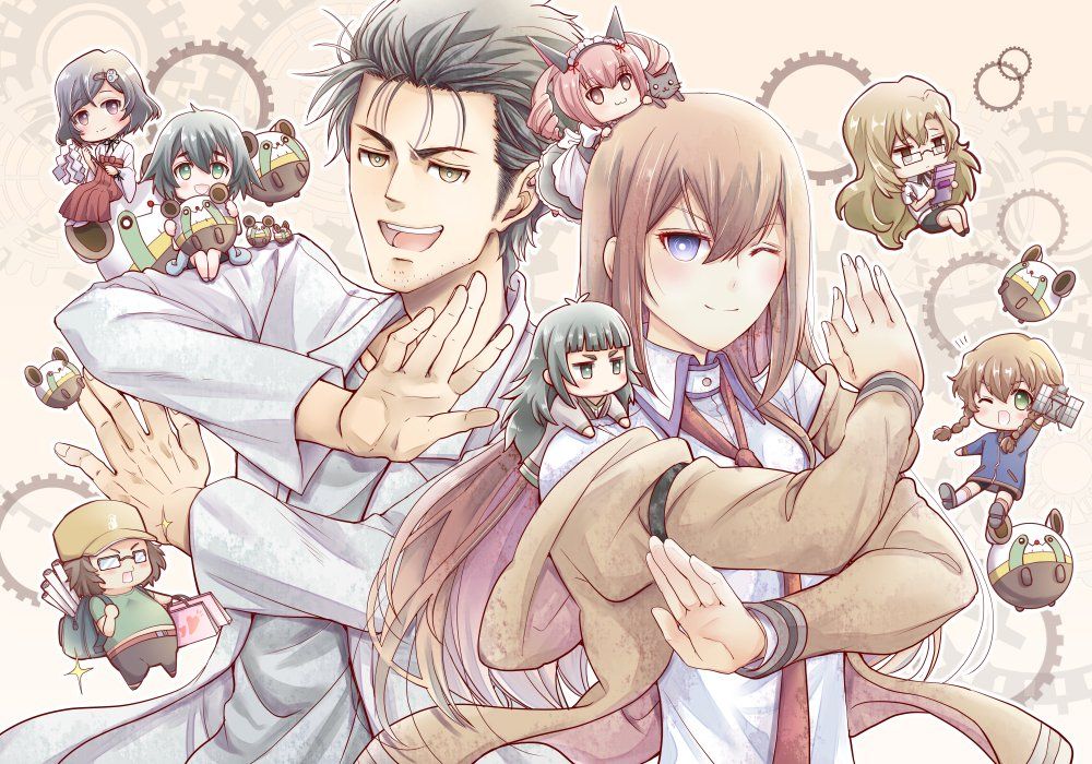 The chibi gang with the mad scientist couple | Scrolller