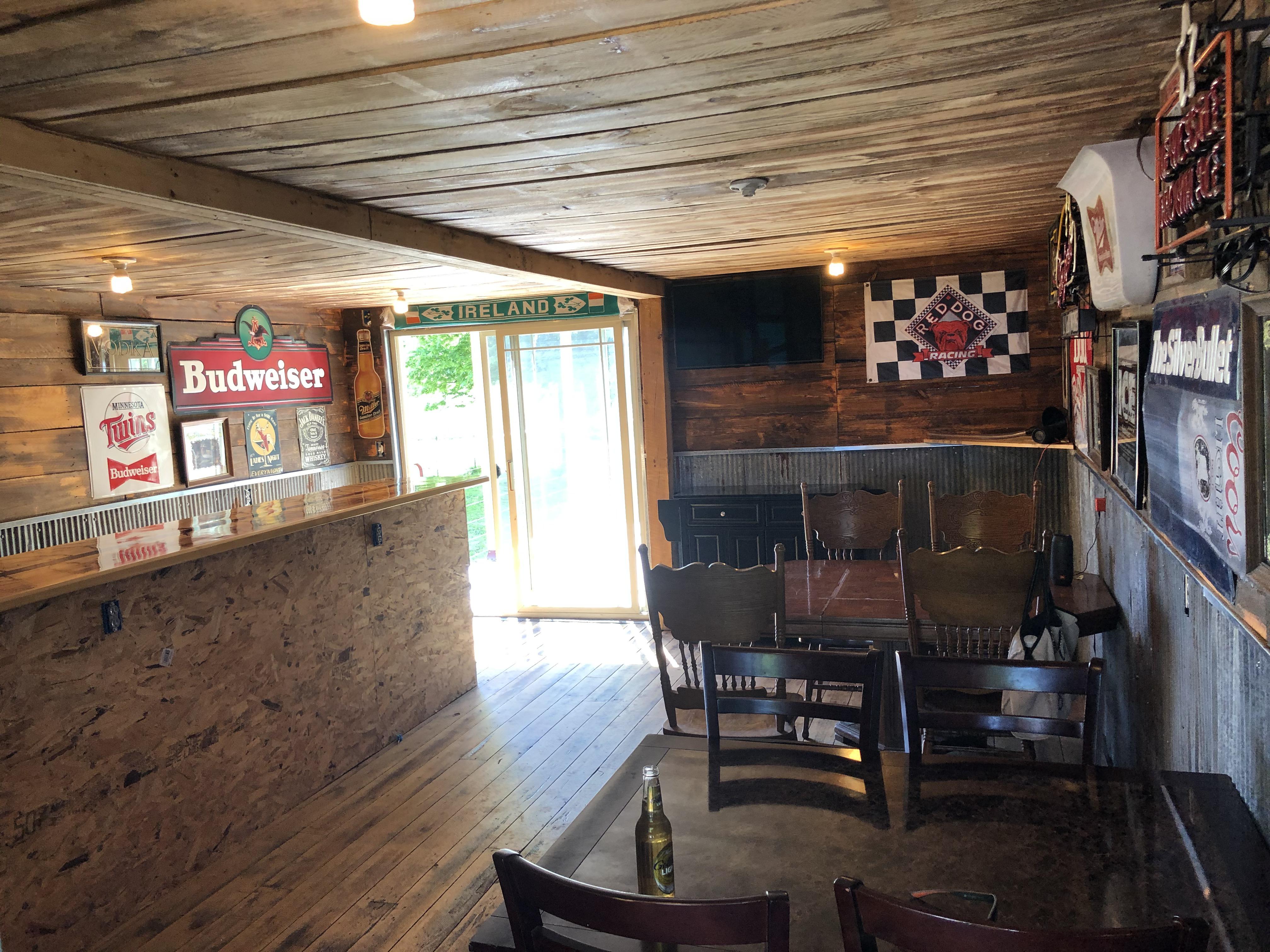 The corn barn to man cave conversion is almost complete. (Close up of the bar top in my last ...