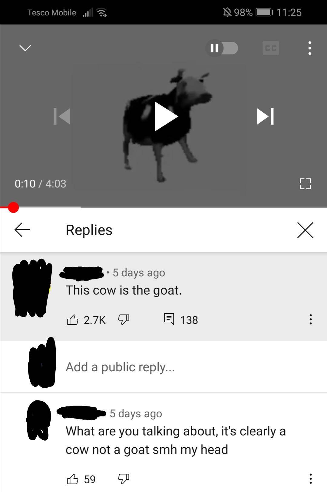 The cow is the goat | Scrolller