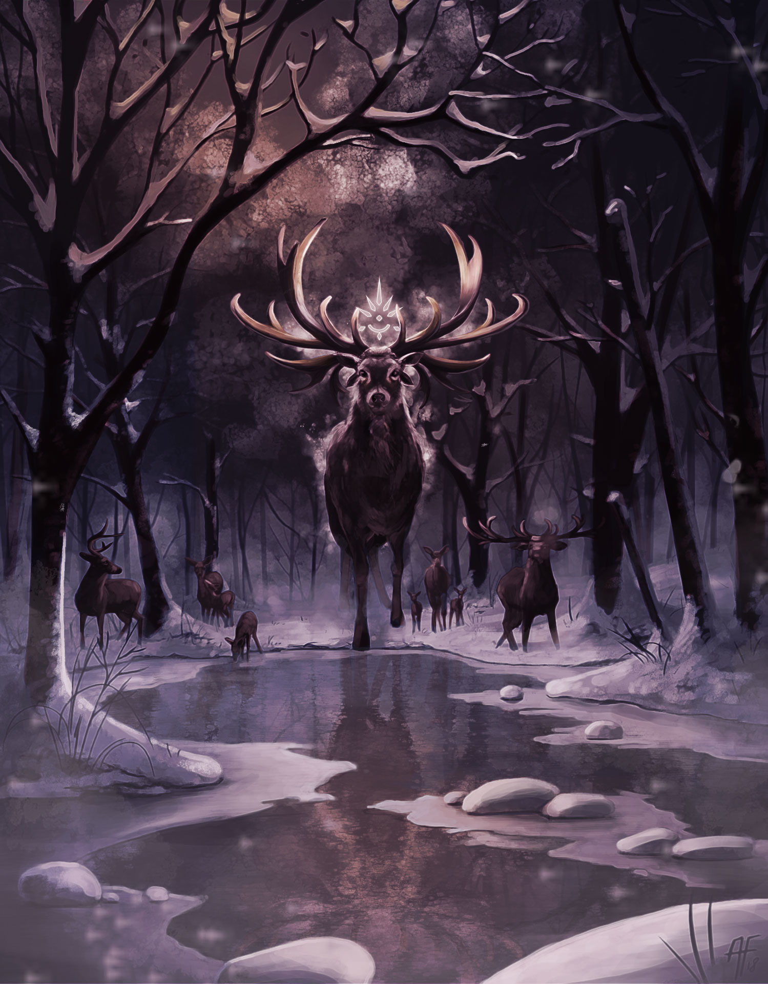 The deer god, by Amandine Flahaut | Scrolller