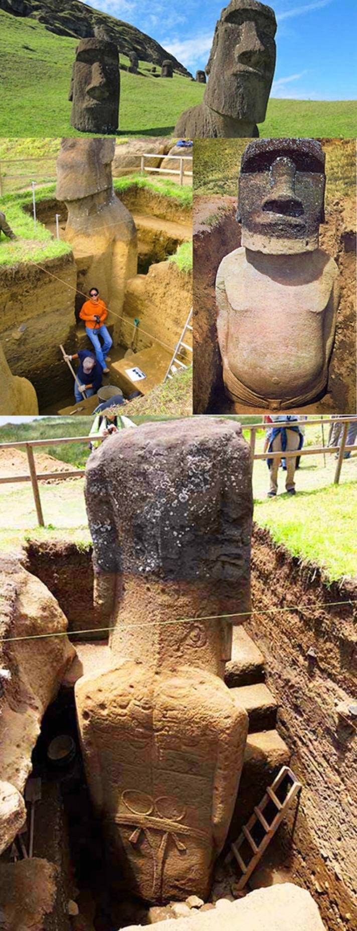 The Easter island statues have bodies | Scrolller