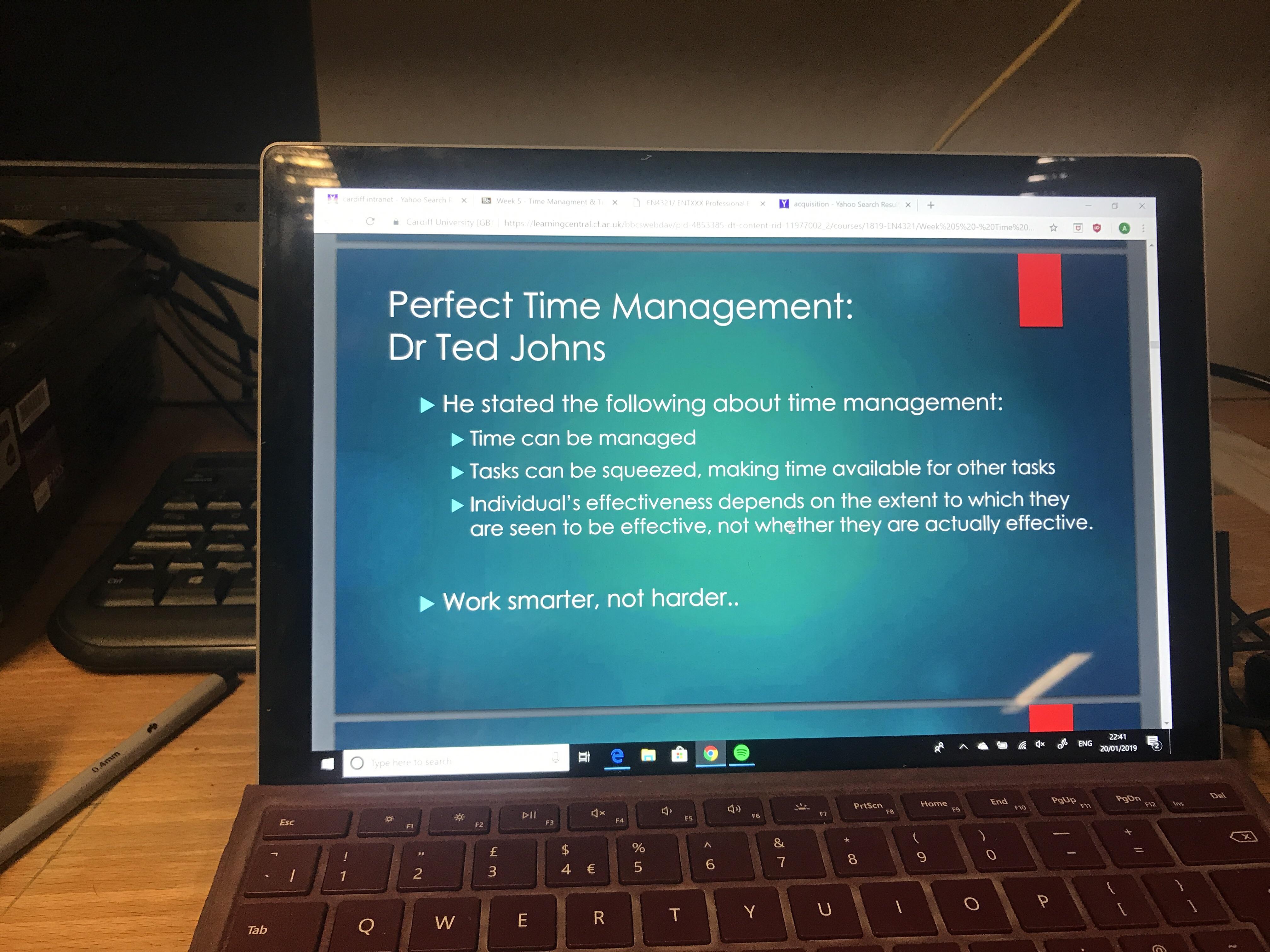 The first rule of time management- “Time can be managed”. From my uni lecture on time management ...
