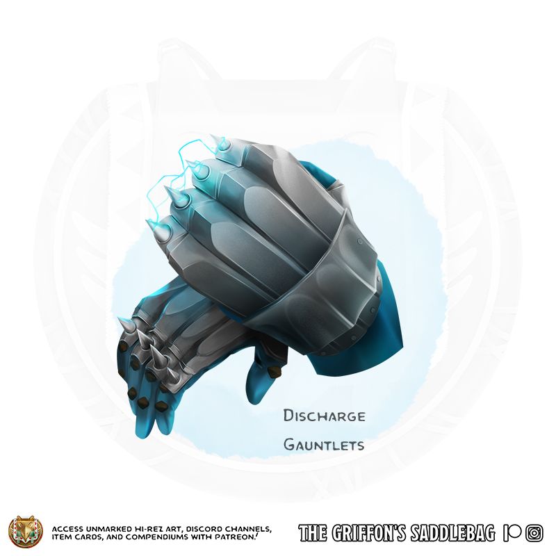 {The Griffon's Saddlebag} Discharge Gauntlets | Wondrous item | Scrolller