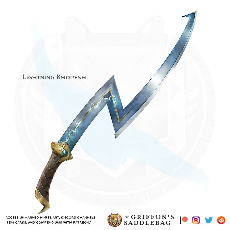 {The Griffon's Saddlebag} Lightning Khopesh | Weapon (scimitar) | Scrolller