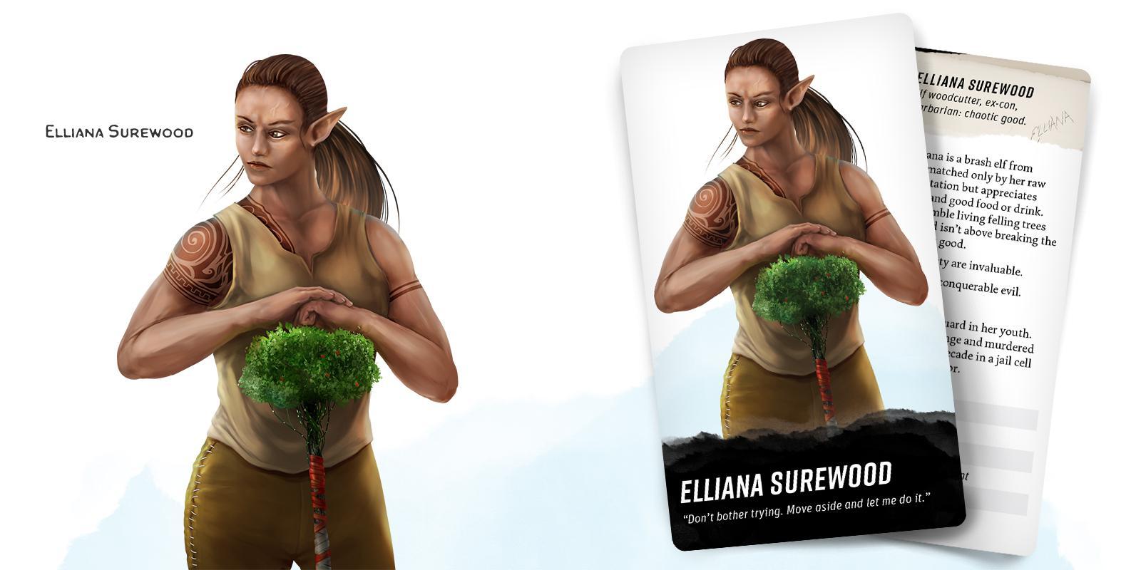 {The Griffon's Saddlebag} Meet Elliana Surewood | Chaotic Good Elf | Scrolller