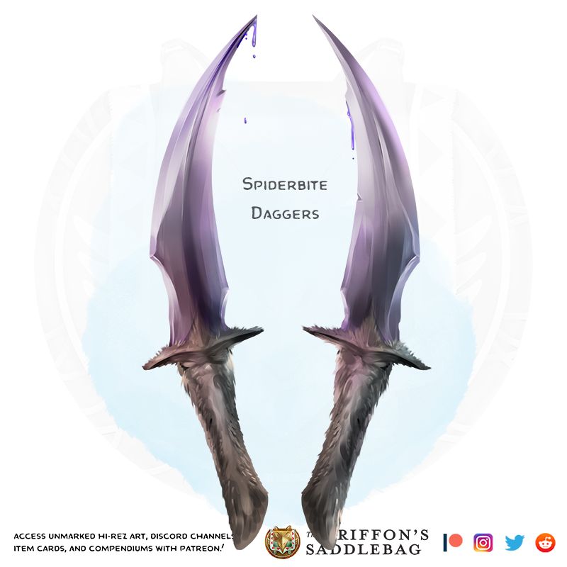 {The Griffon's Saddlebag} Spiderbite Daggers | Weapon (dagger) | Scrolller