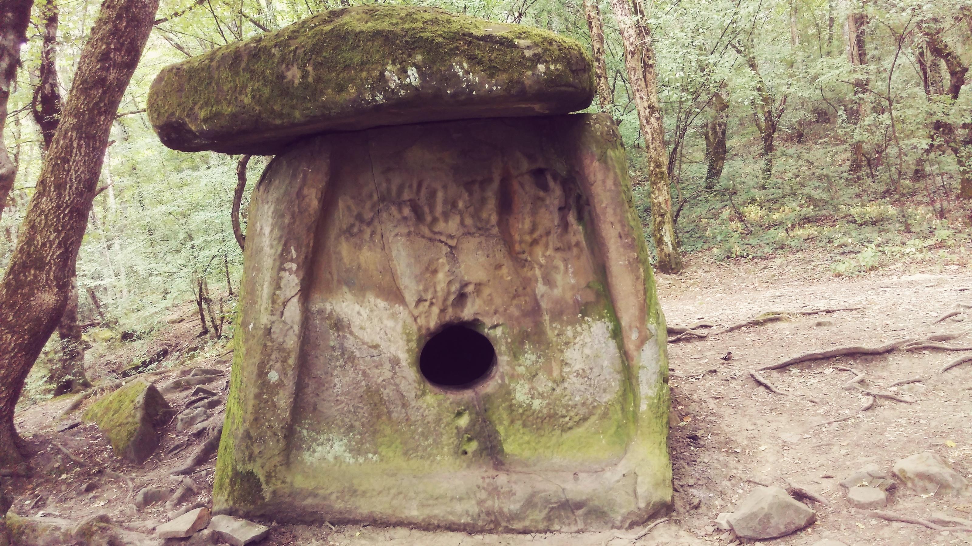 The half-monolithic dolmen, Pshada village, Black sea coast, Russia. | Scrolller