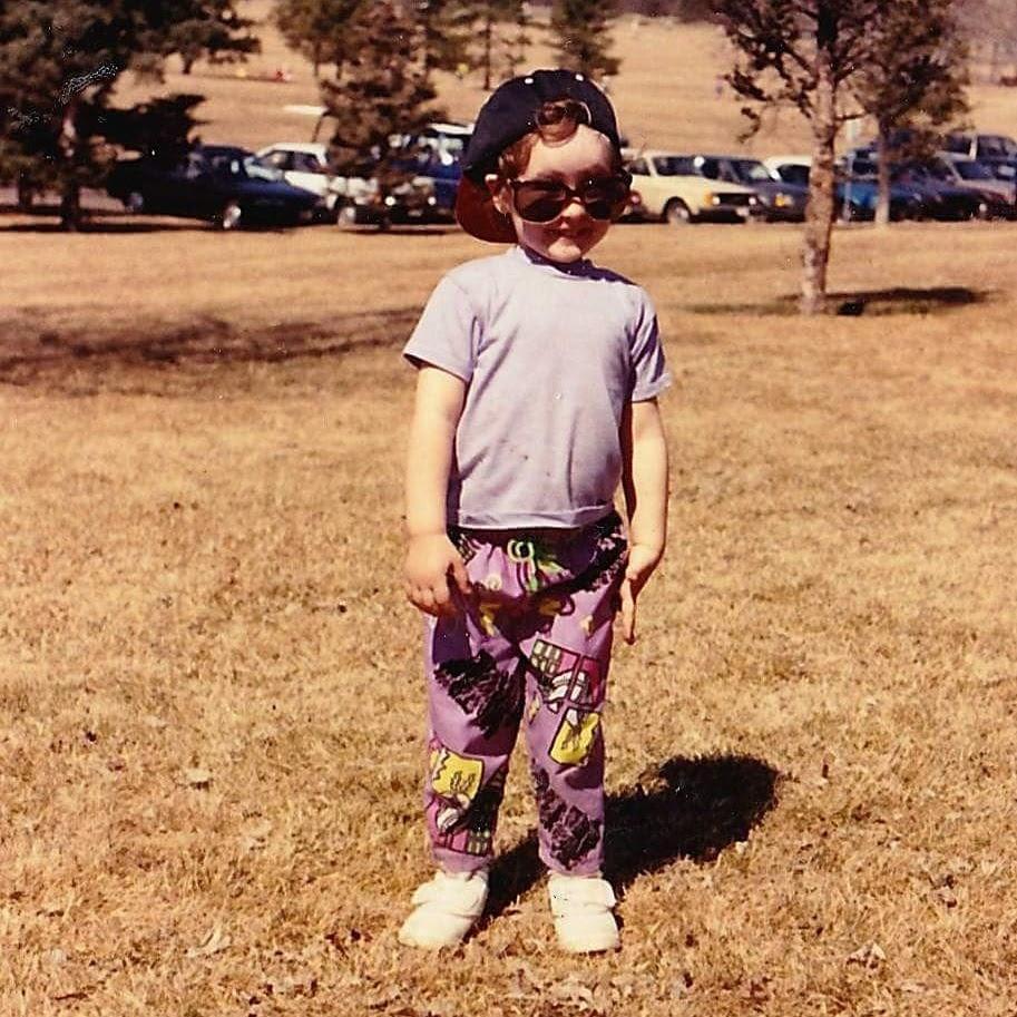 The height of my coolness in 1990. Complete with velcro shoes and backwards hat. | Scrolller
