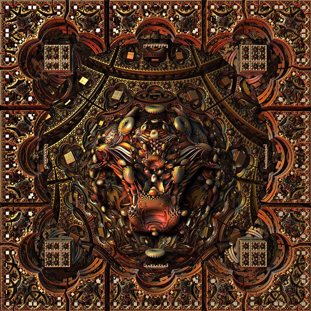 The Icon of Saint Taurus [OC] Mandelbulb3D | Scrolller