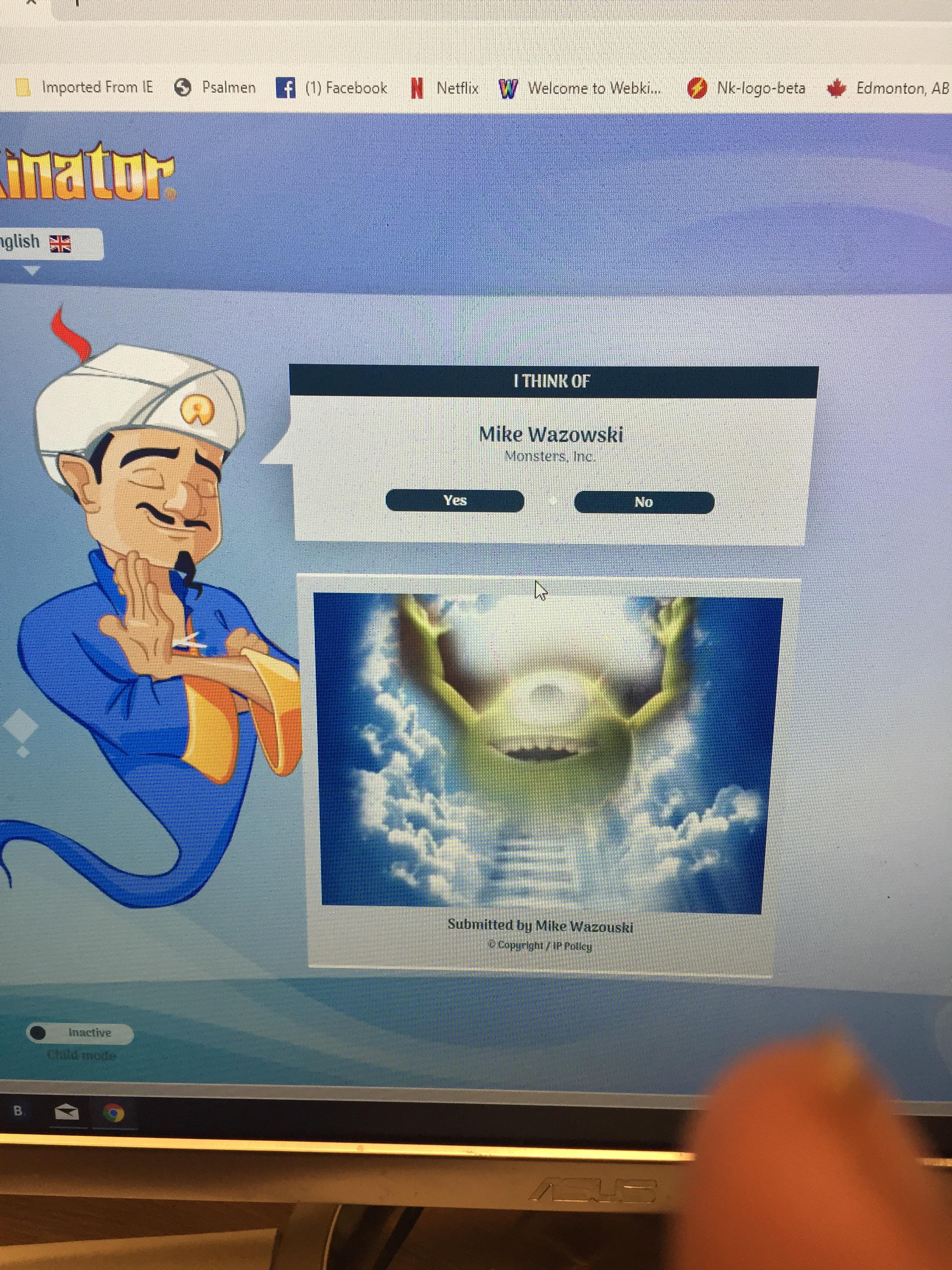 The image I got when doing Mike Wazowski | Scrolller