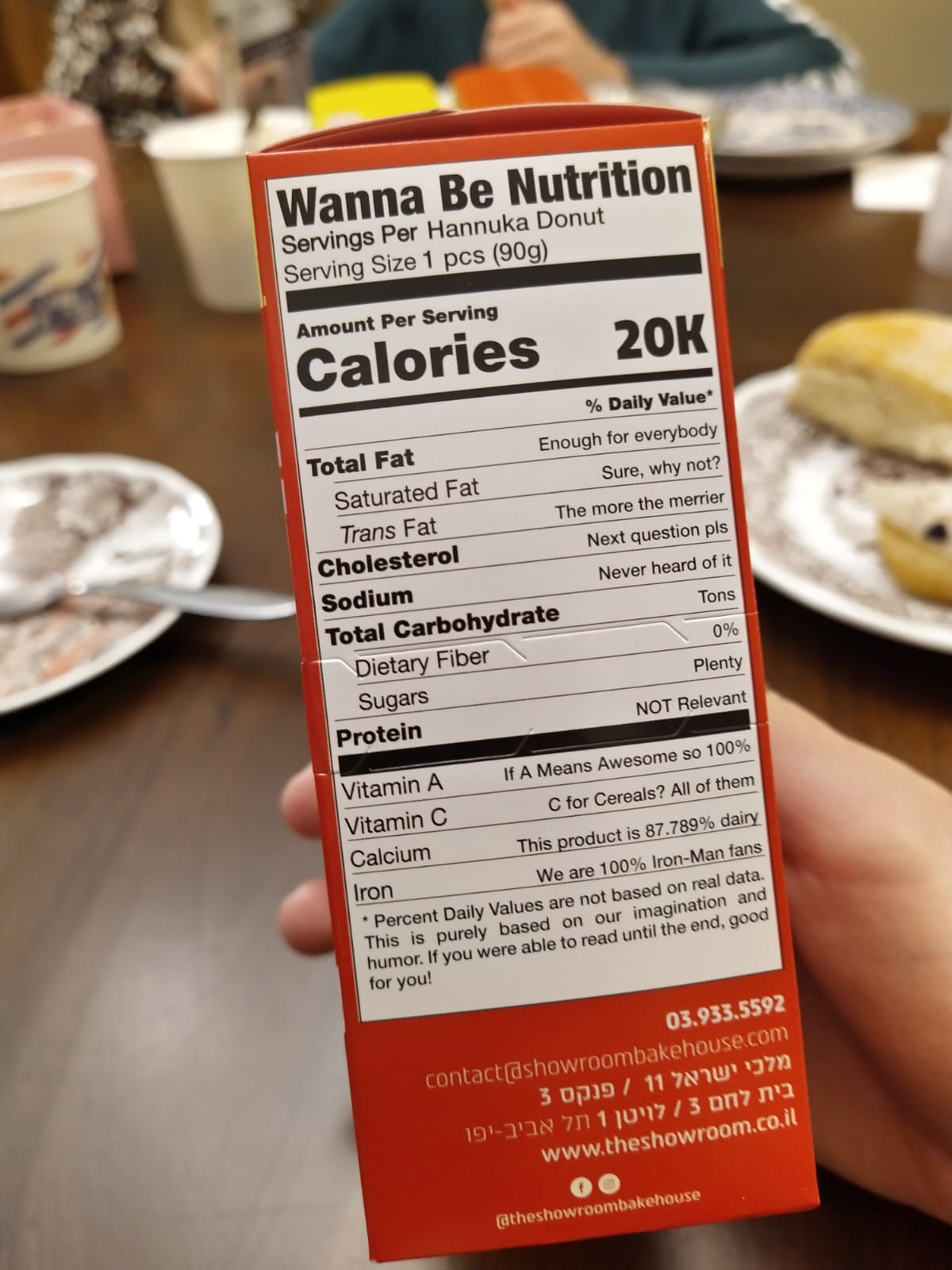 The ingredients on my cereal-shaped donut box. | Scrolller