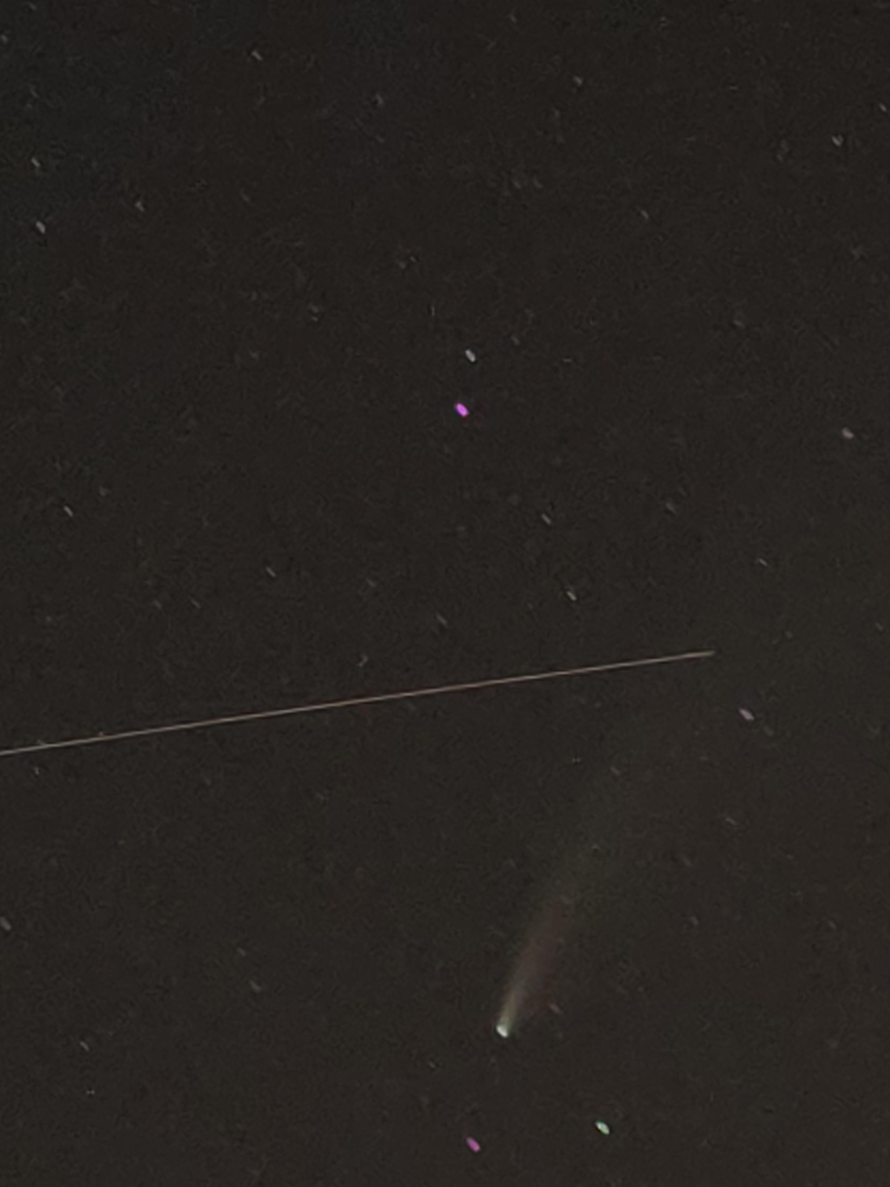 The ISS passed in front of my pic of NEOWISE | Scrolller