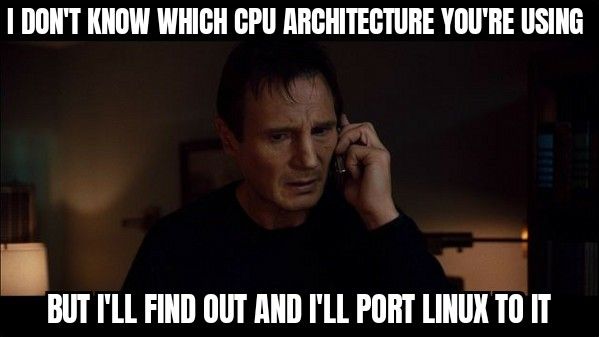 The Linux community every time a new ISA/CPU design is released (in this case, the M1 SoC ...